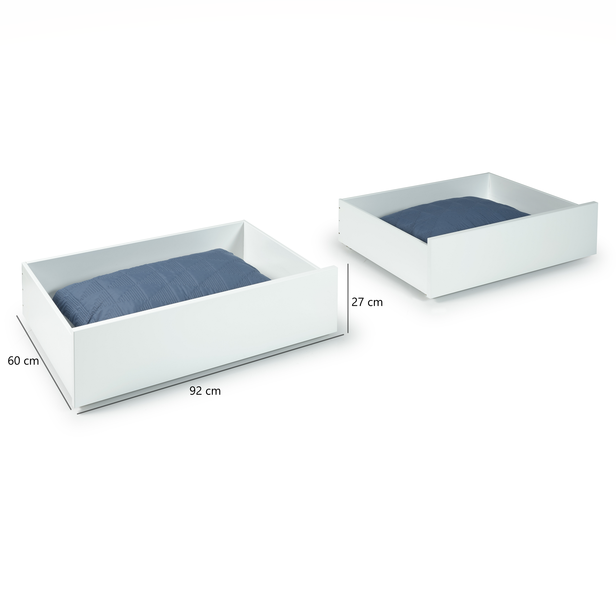 Kit 2 Gavetões em Madeira Maciça Mv Outlet Branco